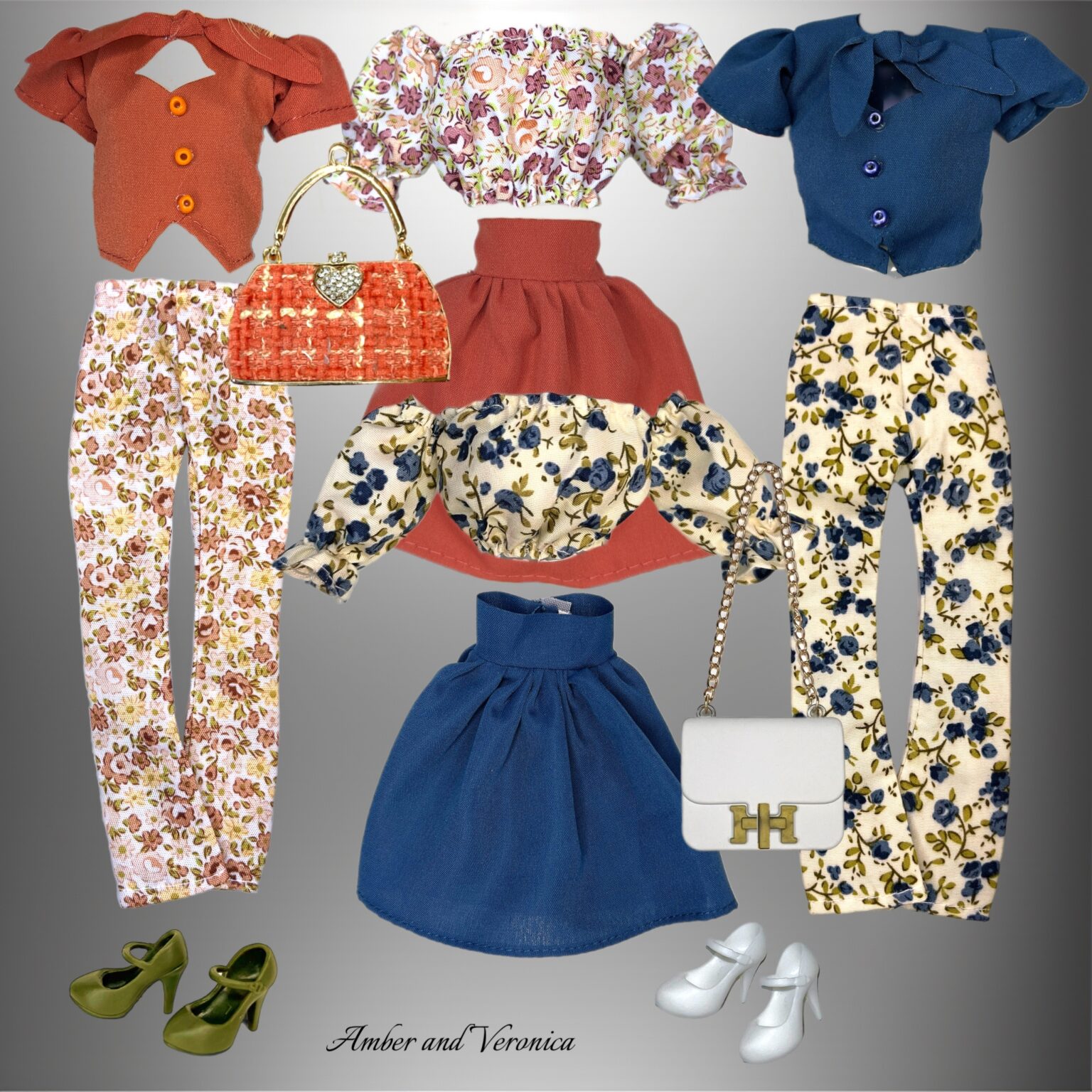 Eledoll Fashion Pack for 12 inch fashion doll AMBER and VERONICA Set ...