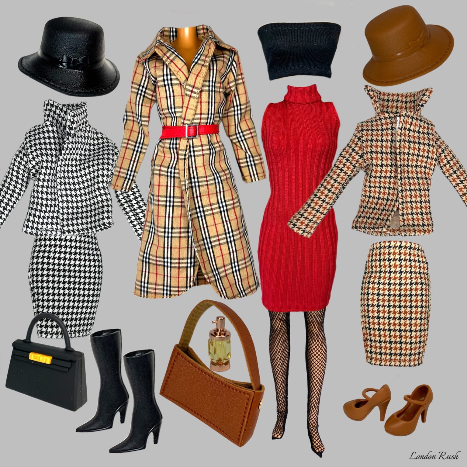 Eledoll Clothes Fashion Pack for 12″ Fashion Doll LONDON RUSH Set ...