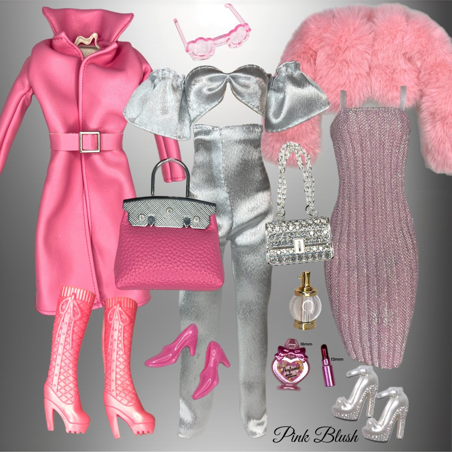 Eledoll Fashion Pack for 12 inch fashion doll PINK BLUSH Set – Eledoll Shop